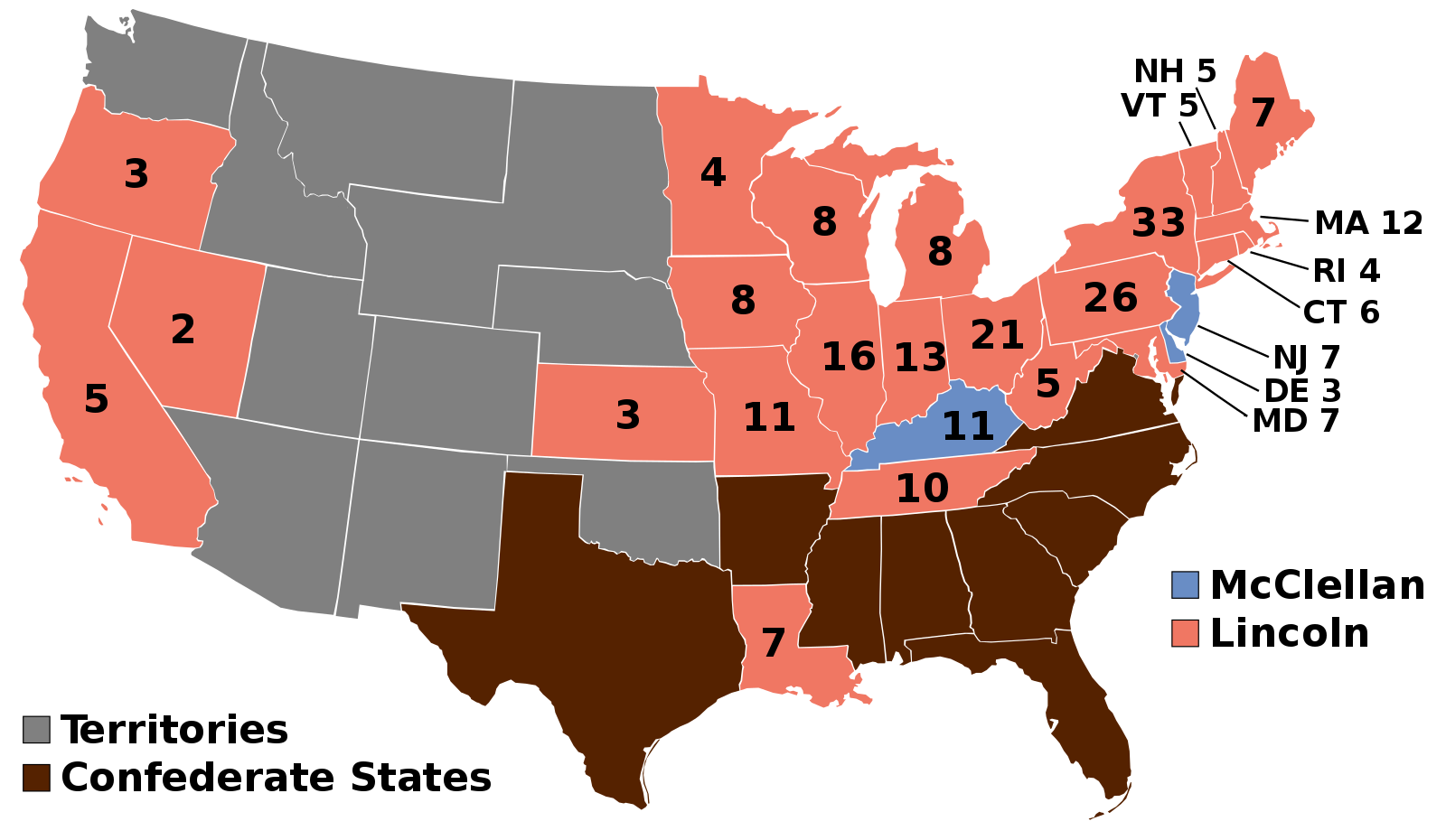 1864 – ABRAHAM LINCOLN VS GEORGE B. MCCLELLAN – CIVIL WAR! – Election ...